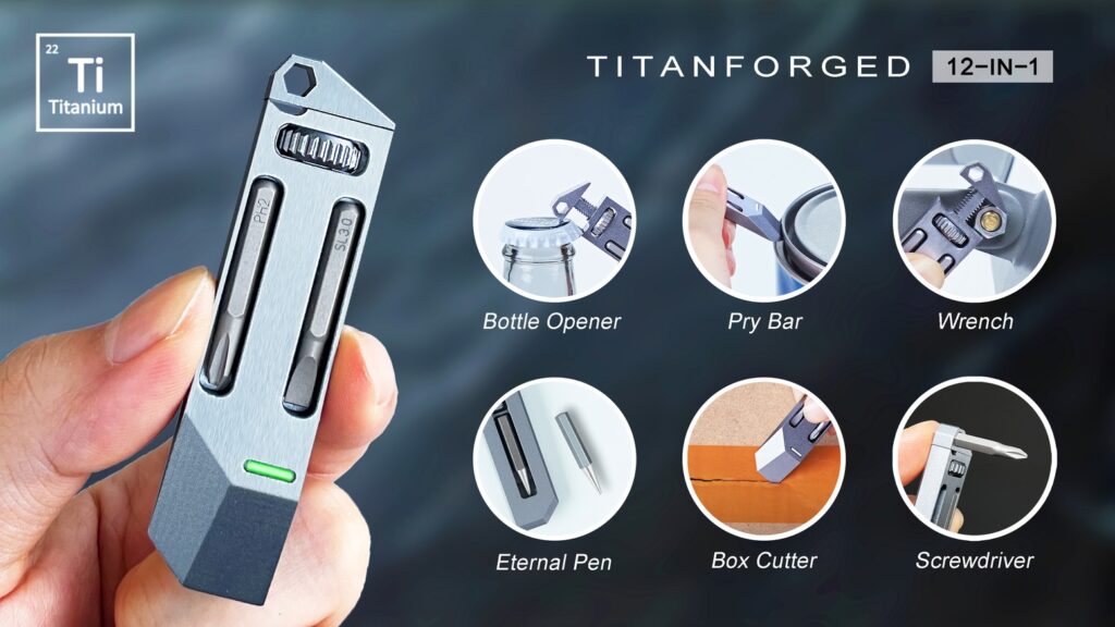 小さくてもしっかりとした機能を搭載するビットドライバーにもなればモンキーレンチとしても使えるEDCミニツール「TitanForged」 | KURA BASE