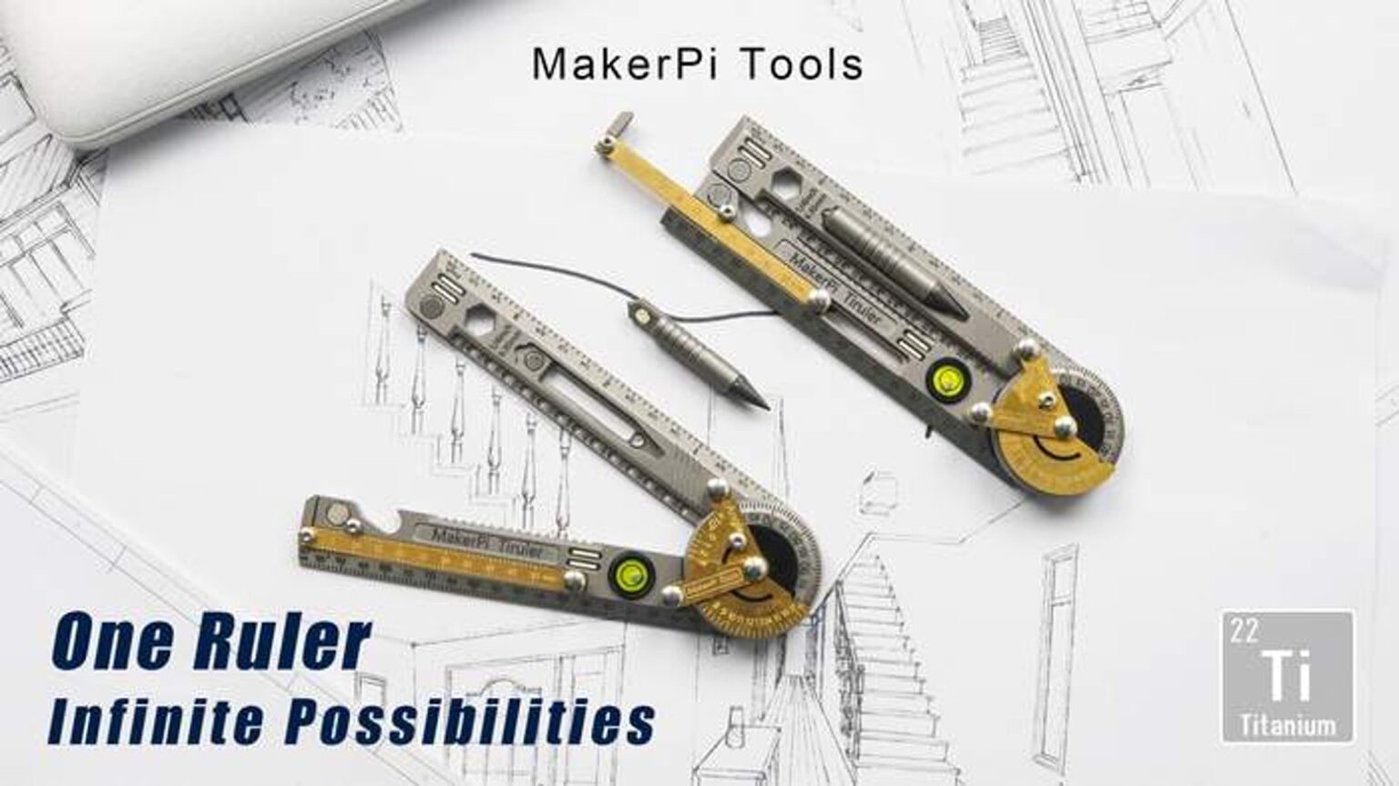 折り畳み定規をベースに様々な計測や作業が行えるマルチルーラー「MakerPi Tiruler」 | KURA BASE